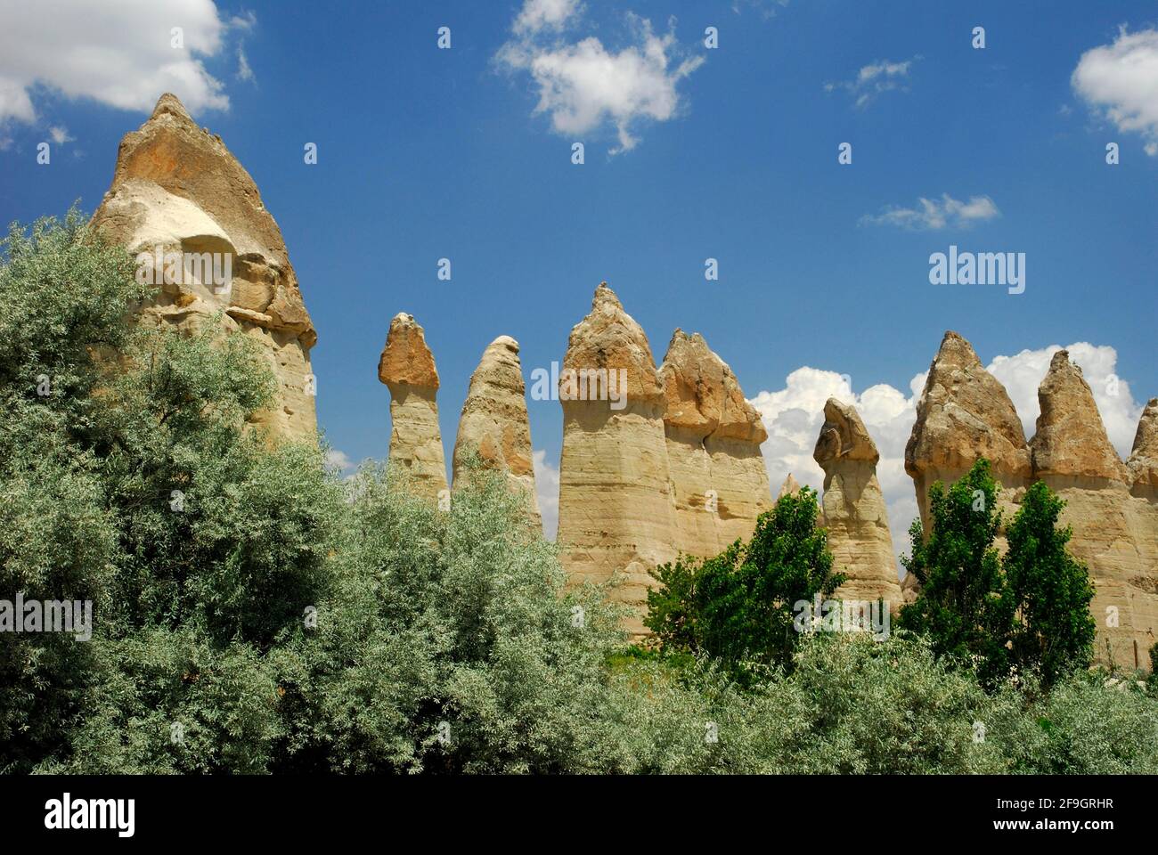 Tuff rocks, fairy fireplaces, Love Valley, Goereme, Cappadocia, Turkey ...