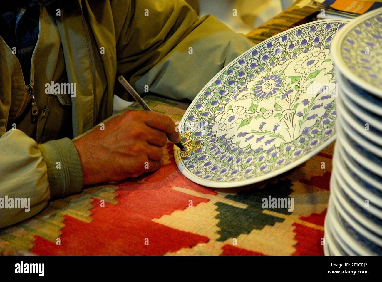 Potter painted plate, pottery, Avanos, Cappadocia, Turkey, potter ...