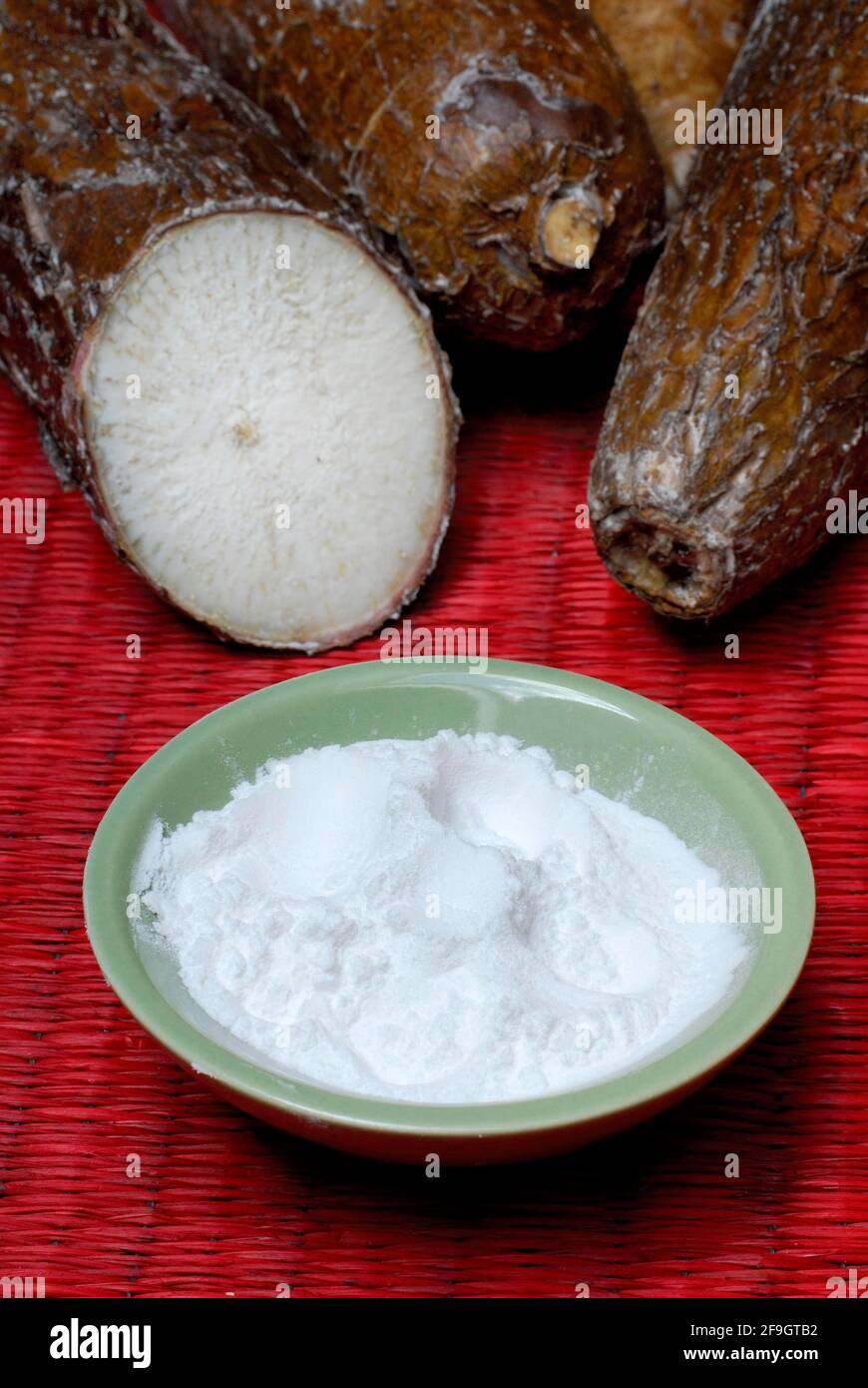 Cassavaroots and tapioca flour, roots (Manihot esculenta) starch ...