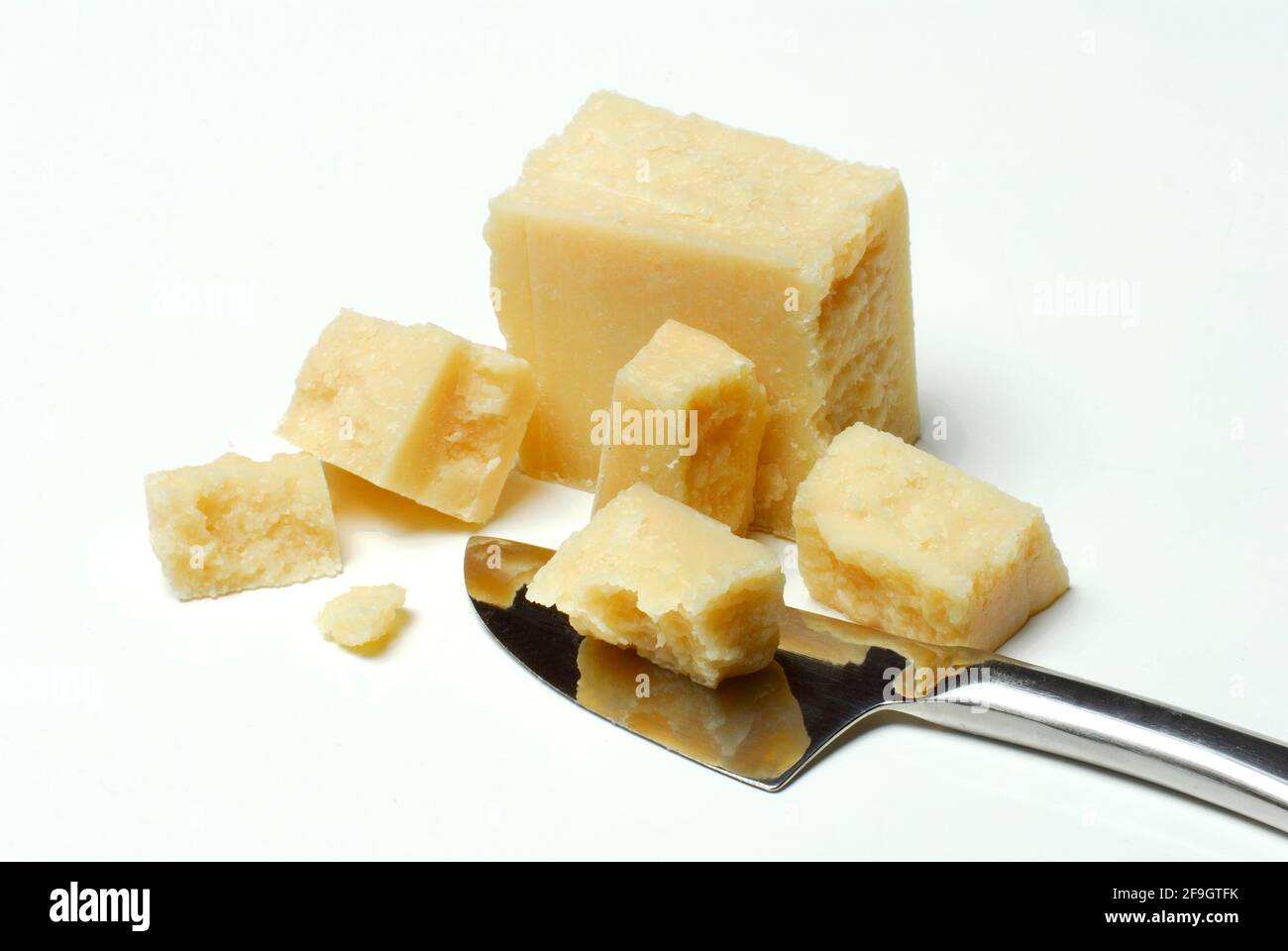 Parmesan cheese, cheese knife, knife Stock Photo - Alamy