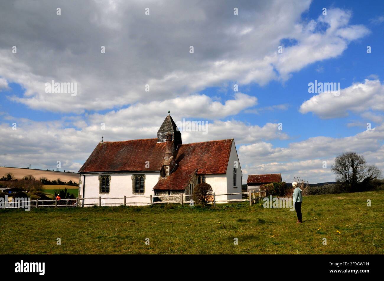 THE 11TH CENTURY CHURCH ST HUBERT'S THAT DATES FROM 1053 AT IDSWORTH ...