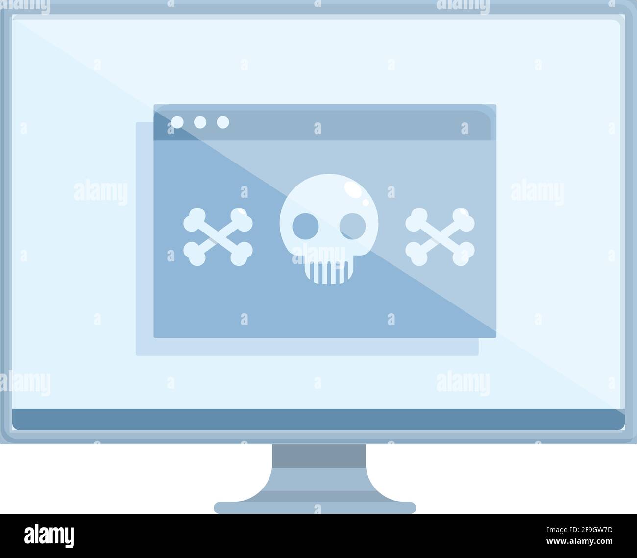 Pc virus attack icon. Cartoon of Pc virus attack vector icon for web ...