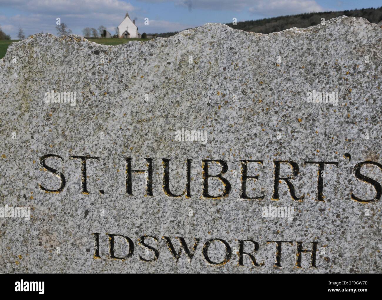 THE 11TH CENTURY CHURCH ST HUBERT'S THAT DATES FROM 1053 AT IDSWORTH ...