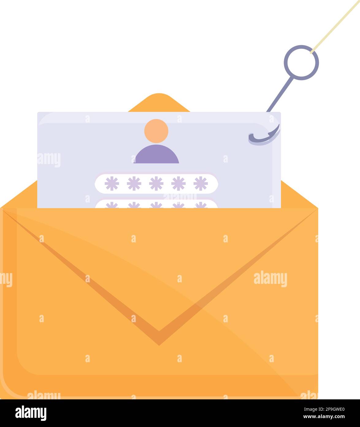 Phishing mail icon. Cartoon of Phishing mail vector icon for web design ...