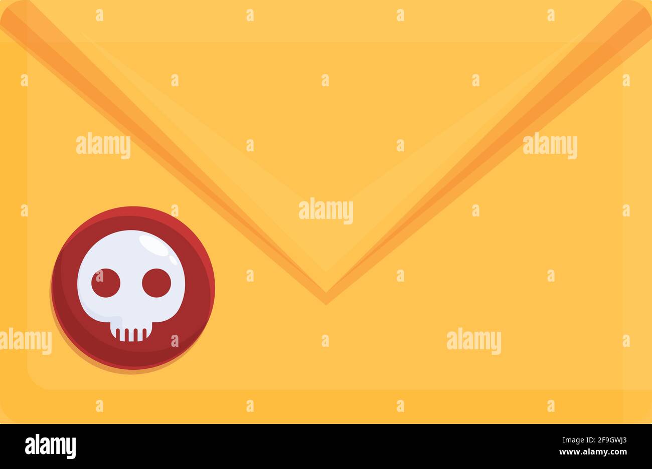 Hacker mail malware icon. Cartoon of Hacker mail malware vector icon ...