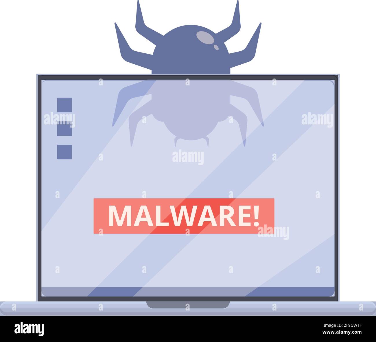 Bug malware icon. Cartoon of Bug malware vector icon for web design ...