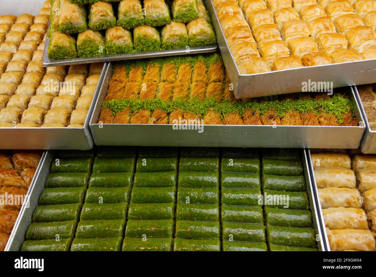 Baklava, Candy, Confectionery, Sultan Ahmed, Istanbul, Turkey Stock ...
