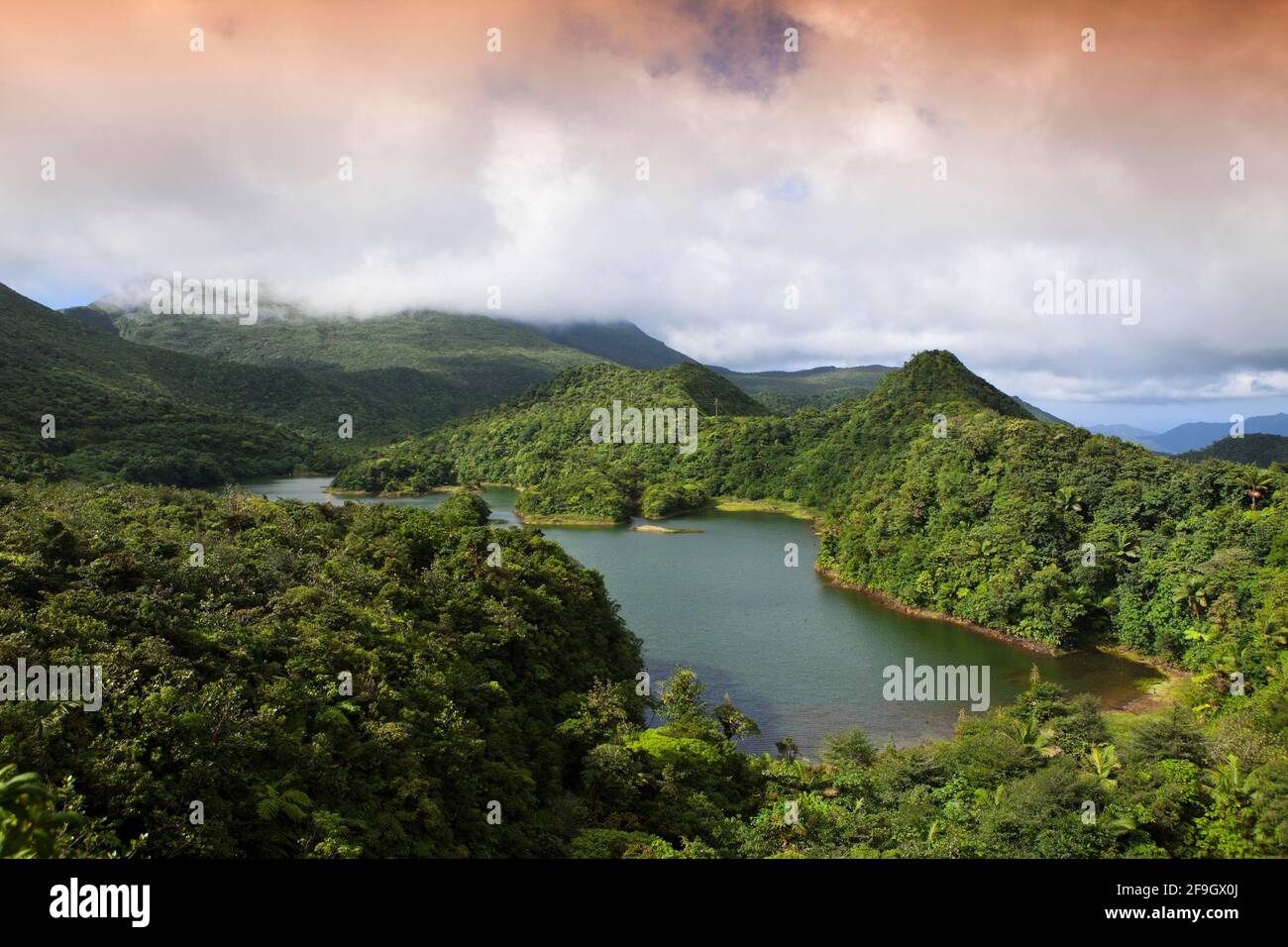 Freshwater Lake, Morne Trois Pitons National Park, Lesser Antilles ...