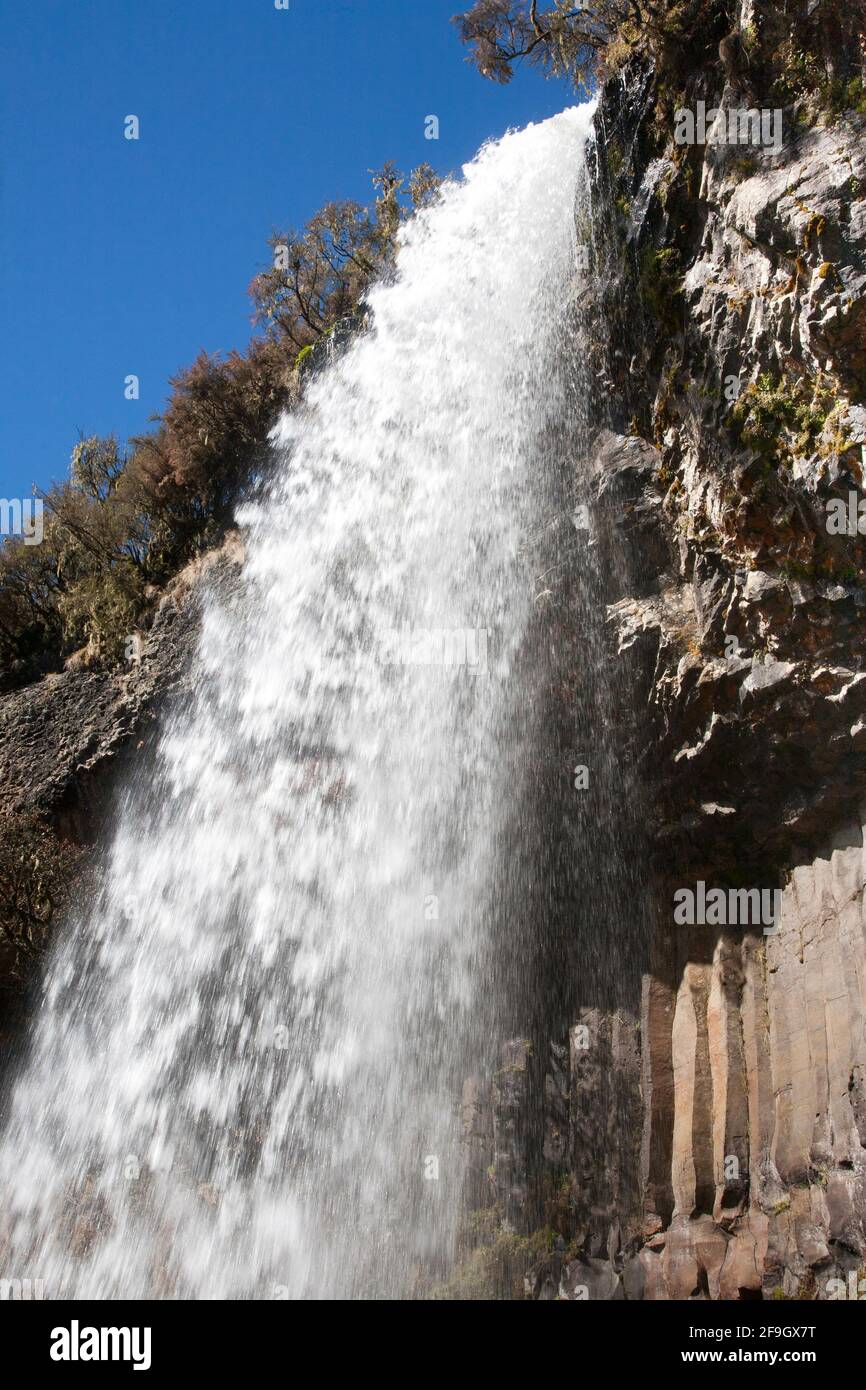 Chania Falls, Aberdare Range, Aberdare National Park, Kenya Stock Photo ...