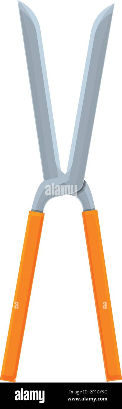Long secateurs icon. Cartoon of Long secateurs vector icon for web ...