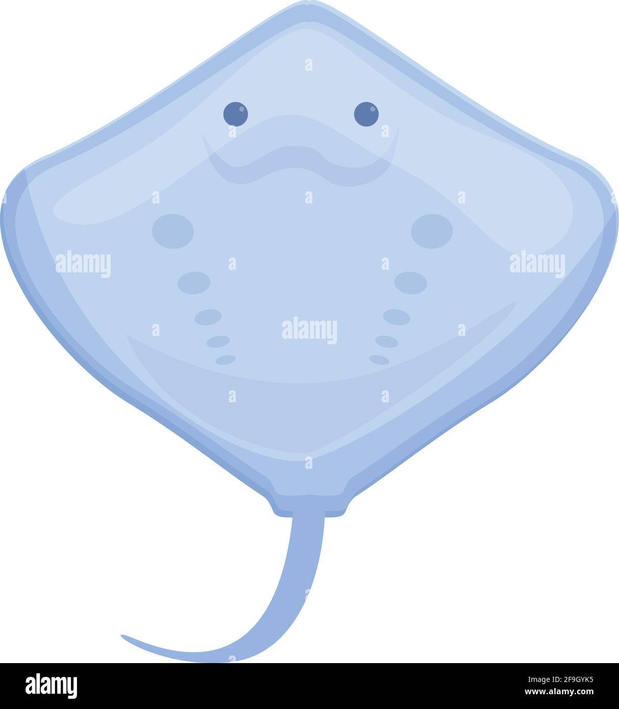 Top view stingray icon. Cartoon of Top view stingray vector icon for ...
