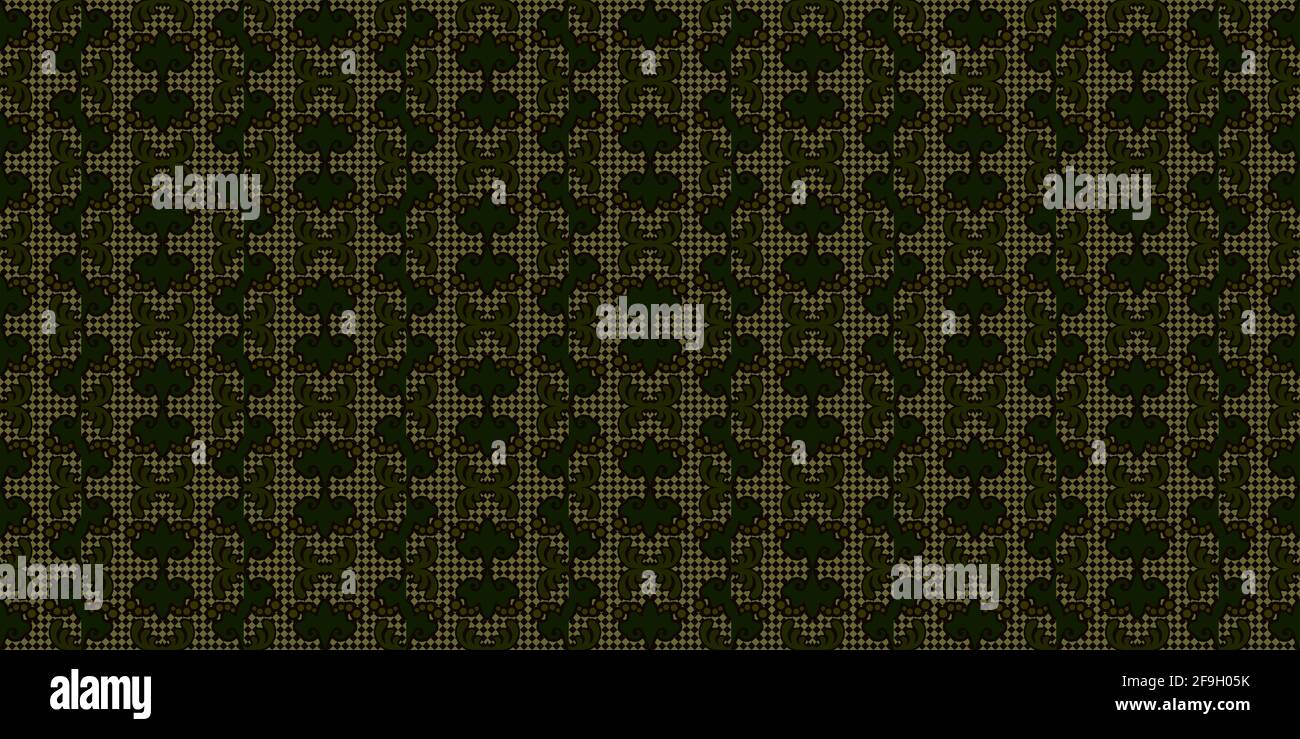 An illustration of dark green colored patterns for background Stock ...