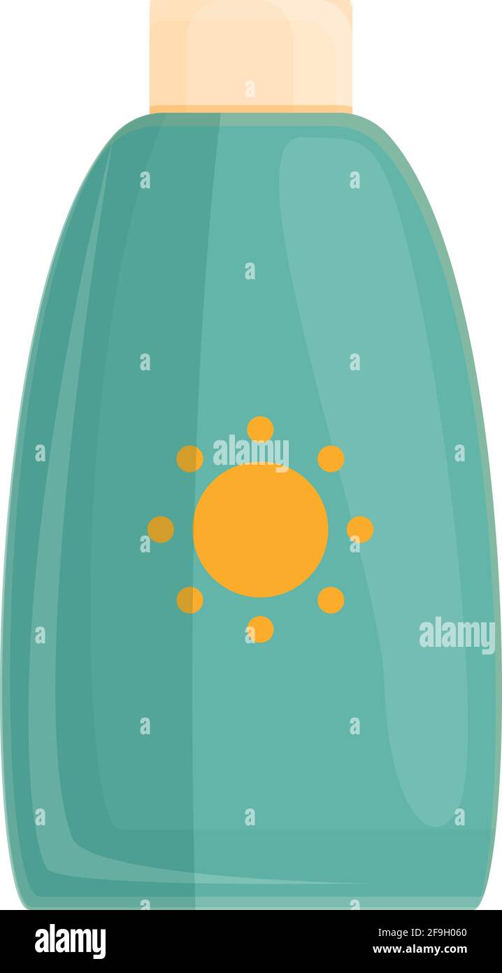 Solarium sunscreen bottle icon. Cartoon of Solarium sunscreen bottle ...