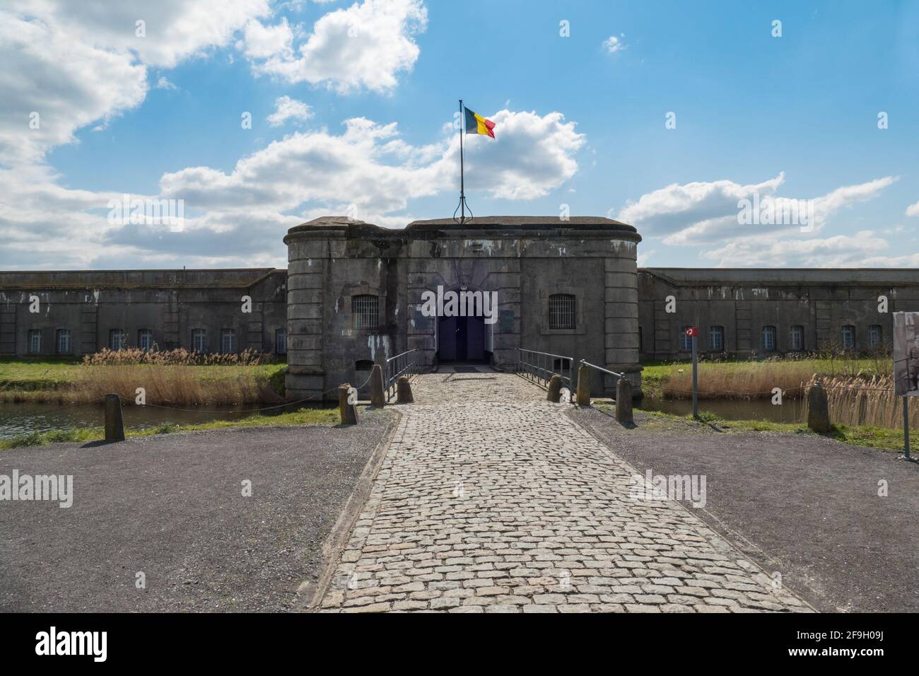 Breendonk - Belgium - April 16, 2021 : Fort Breendonk served as a ...