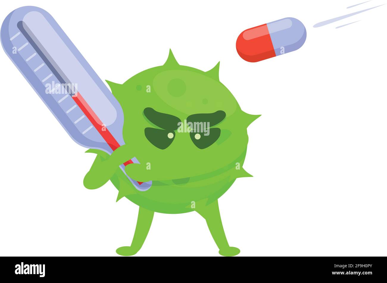 Temperature antibiotic resistance icon. Cartoon of Temperature ...