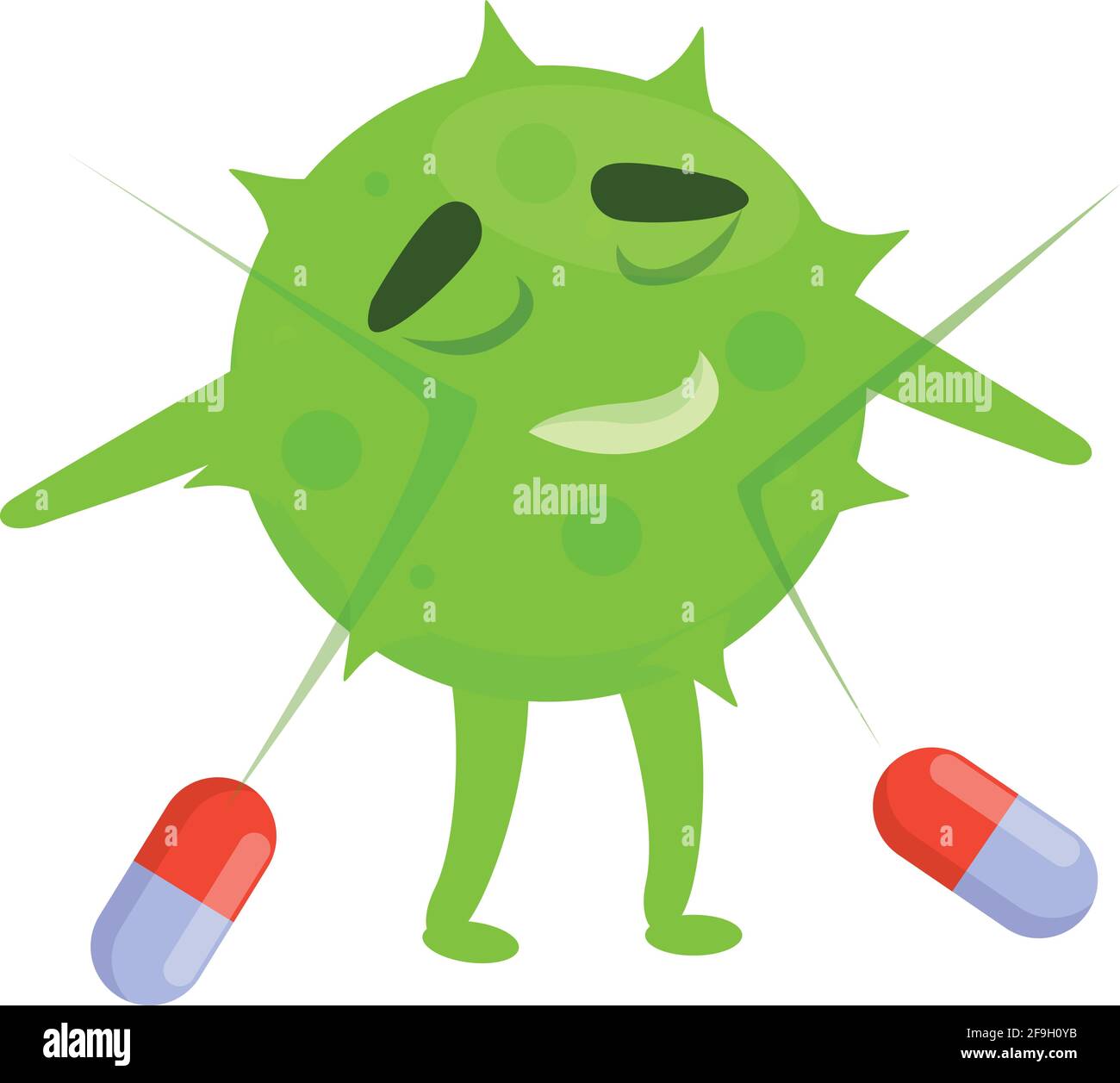 Epidemic antibiotic resistance icon. Cartoon of Epidemic antibiotic ...