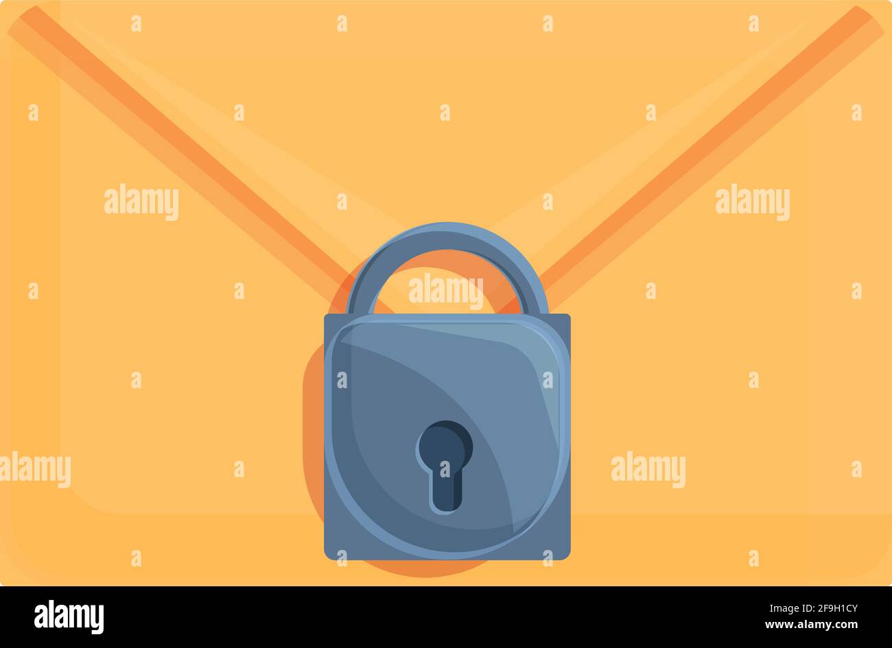 Mail password protection icon. Cartoon of Mail password protection ...