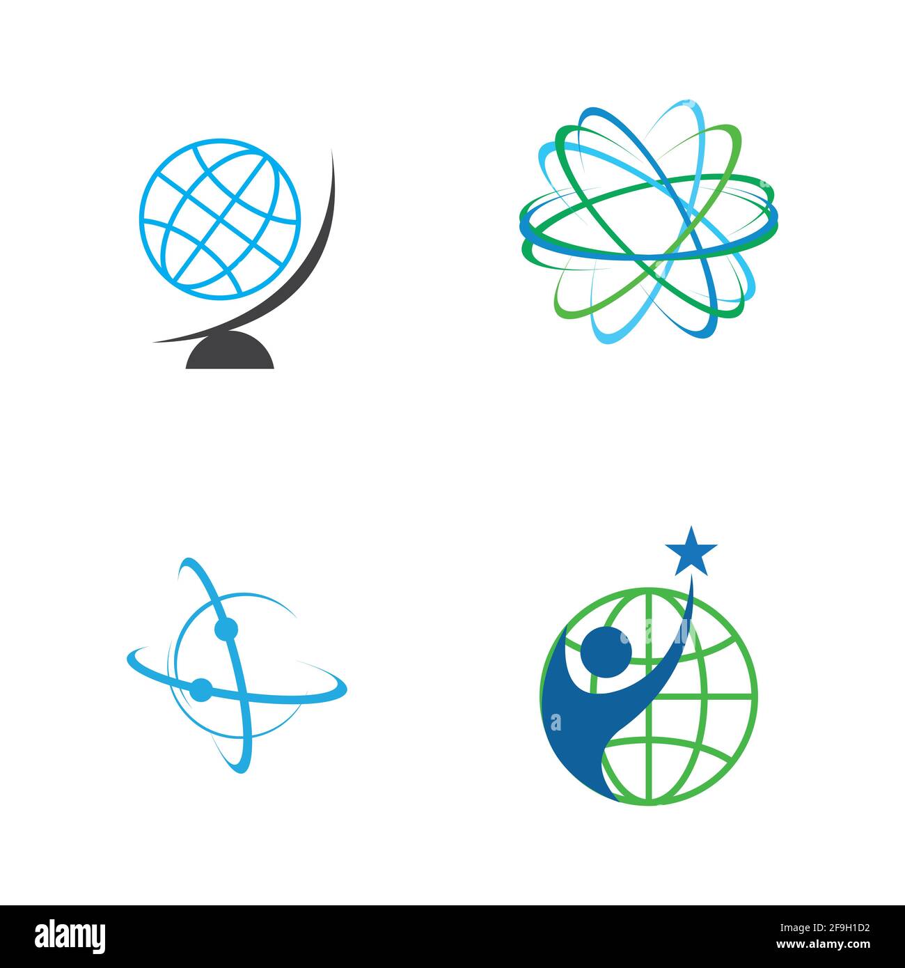 creative global vector logo set illustration design template Stock ...