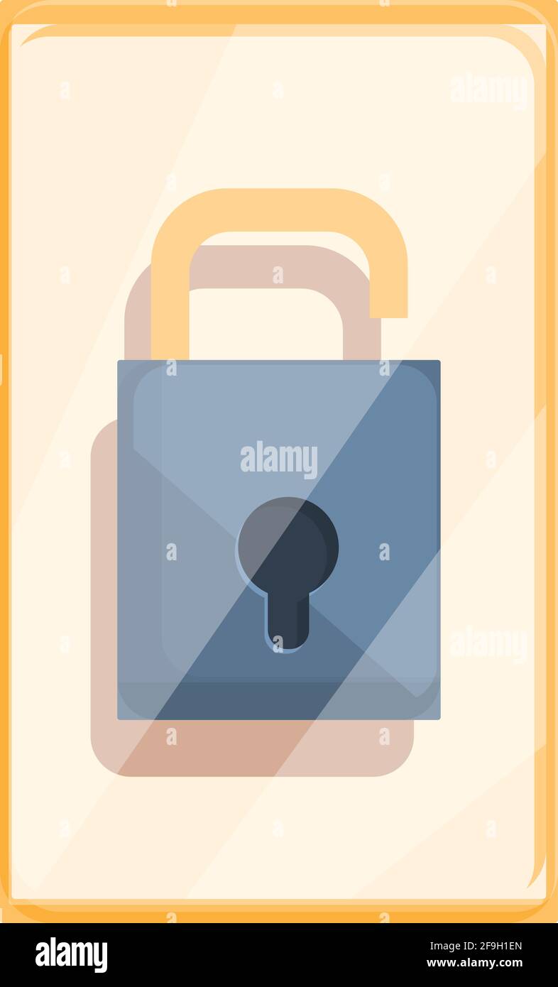 Smartphone password protection icon. Cartoon of Smartphone password ...