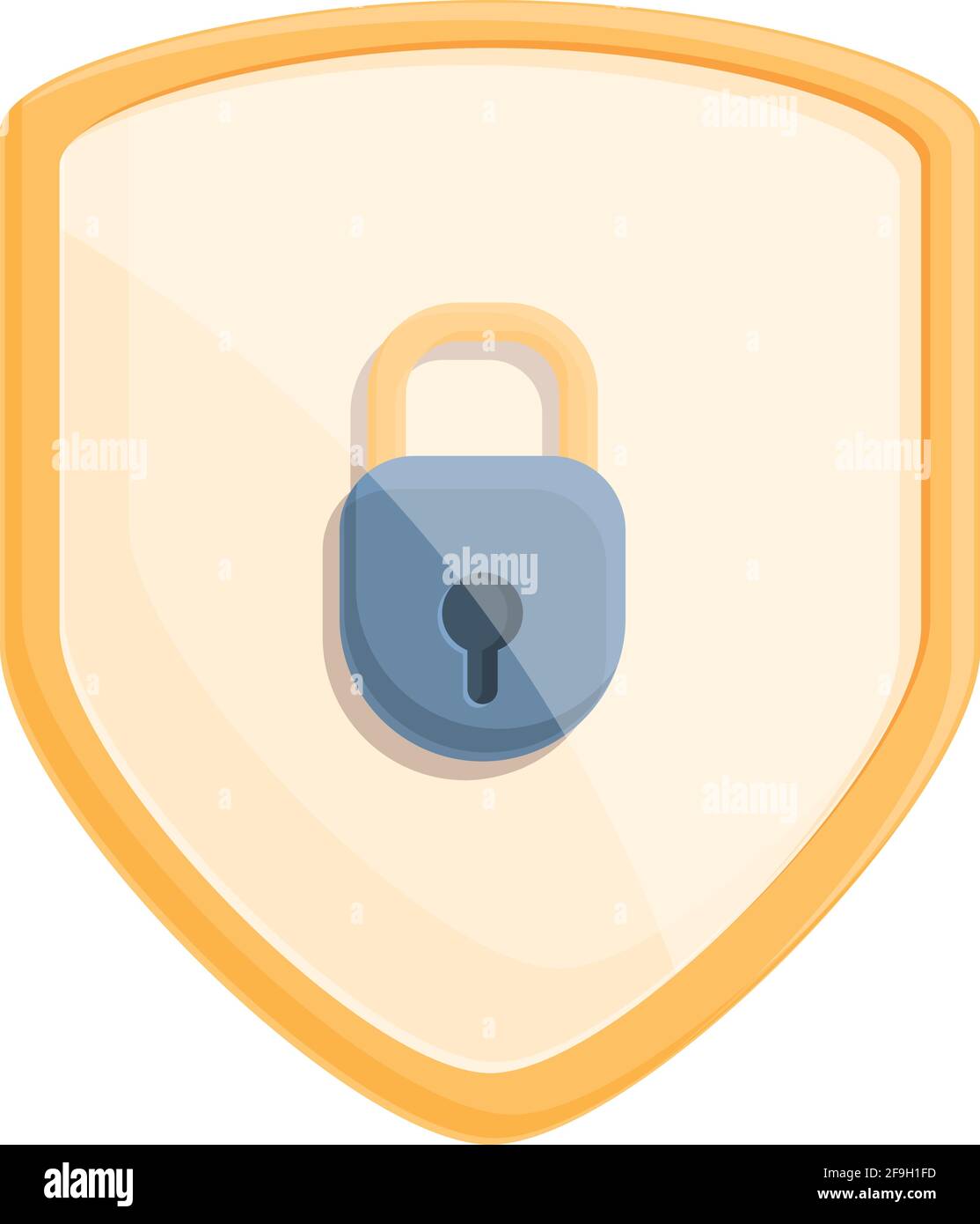 Shield Password Protection Icon Cartoon Of Shield Password Protection