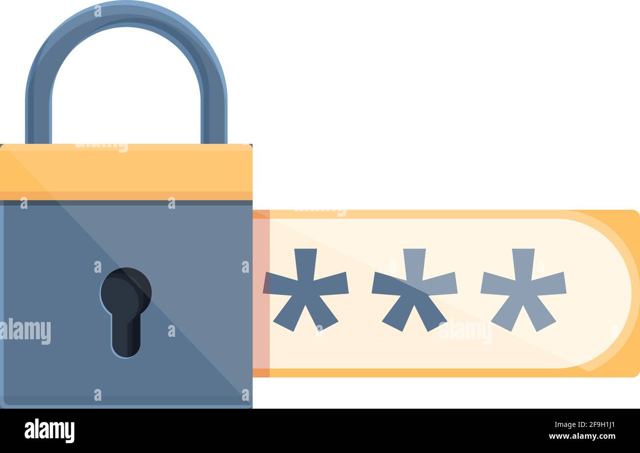 Account password protection icon. Cartoon of Account password ...