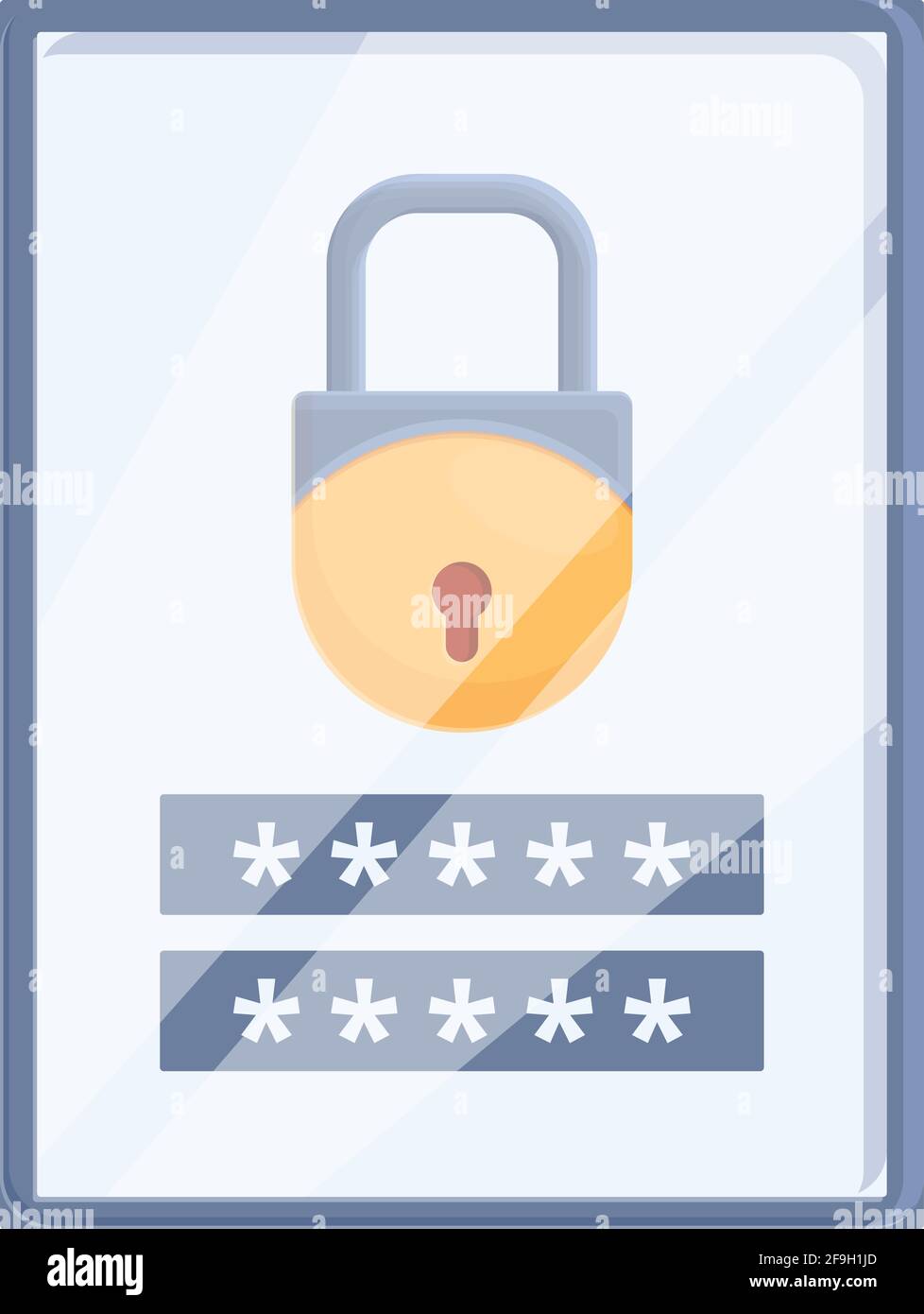 Tablet password protection icon. Cartoon of Tablet password protection ...