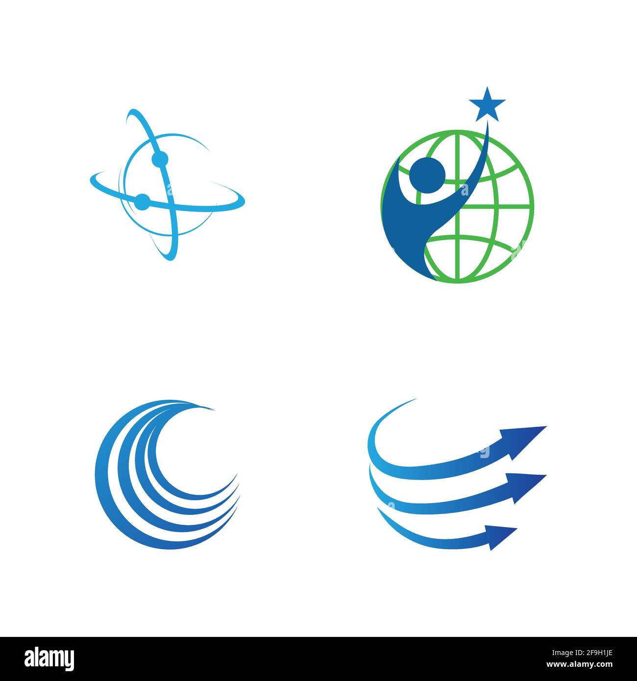 creative global vector logo set illustration design template Stock ...