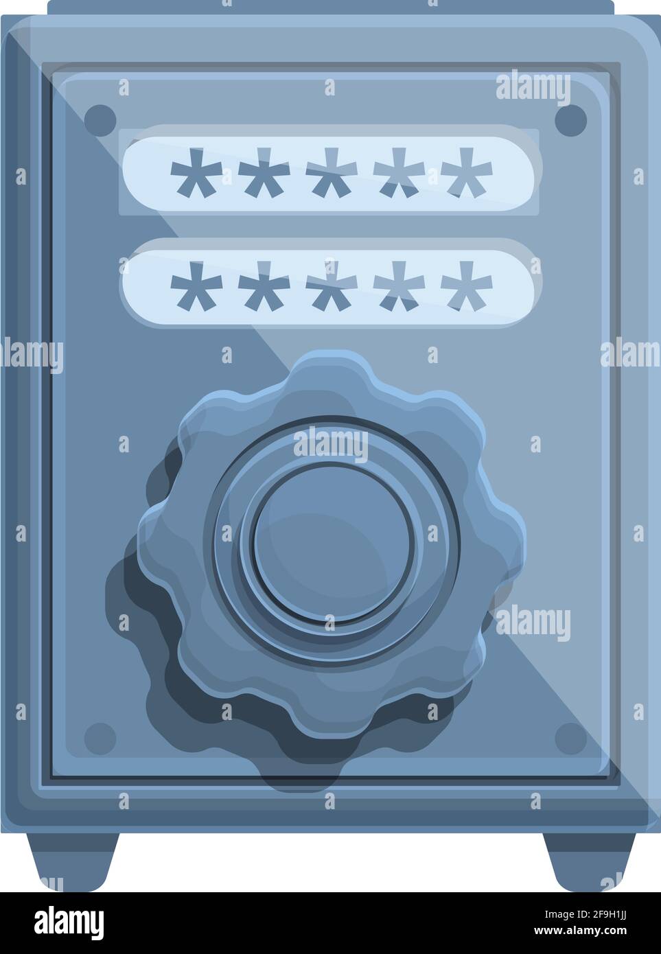 Metal safe password protection icon. Cartoon of Metal safe password ...