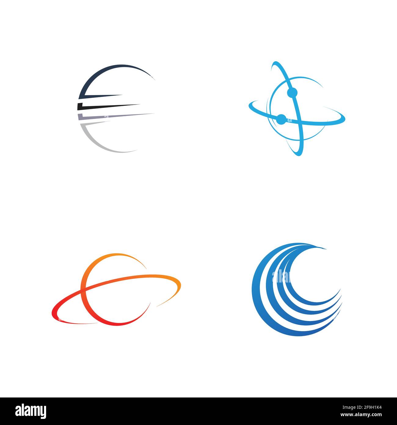 creative global vector logo set illustration design template Stock ...