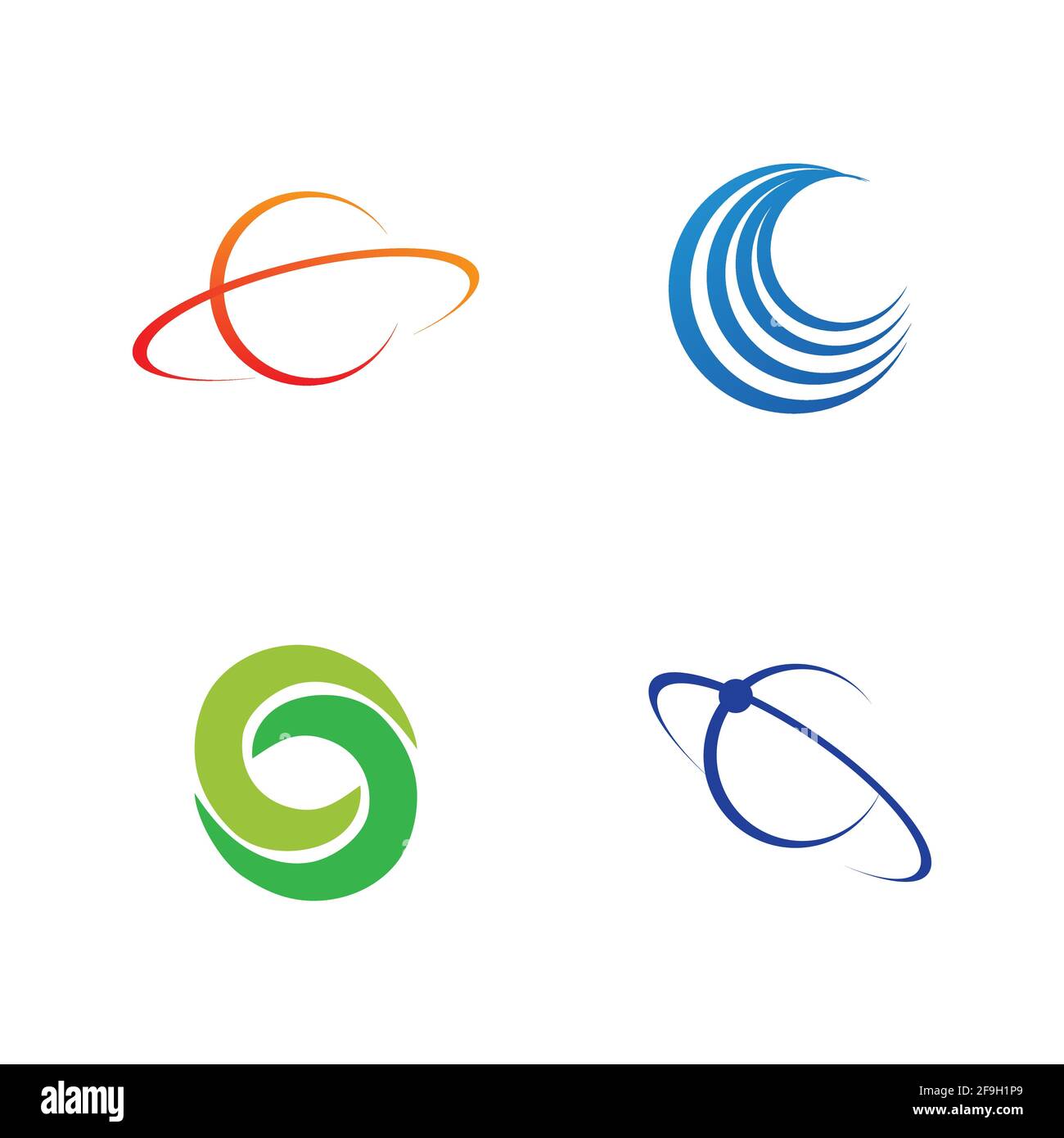 creative global vector logo set illustration design template Stock ...