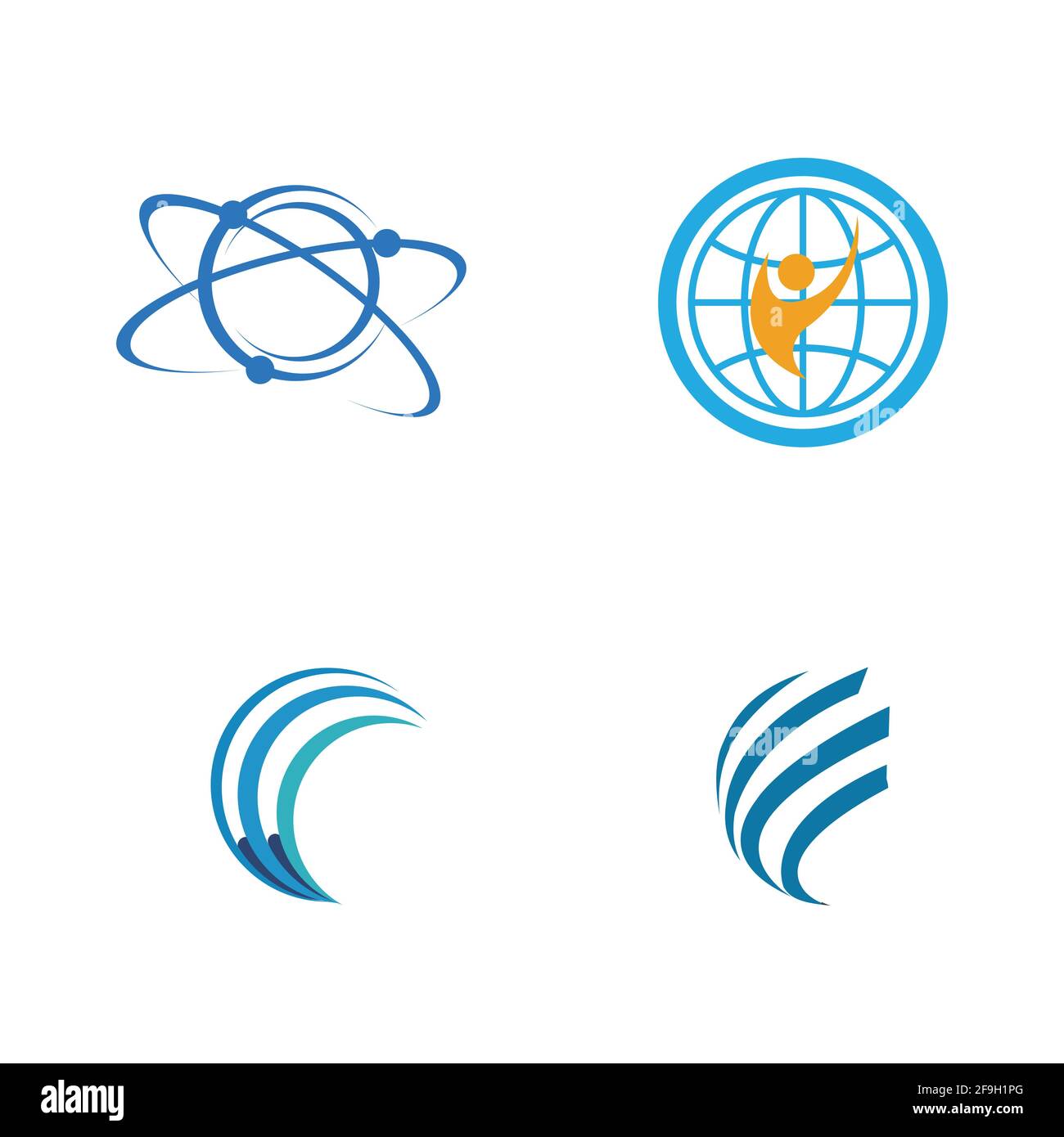 creative global vector logo set illustration design template Stock ...
