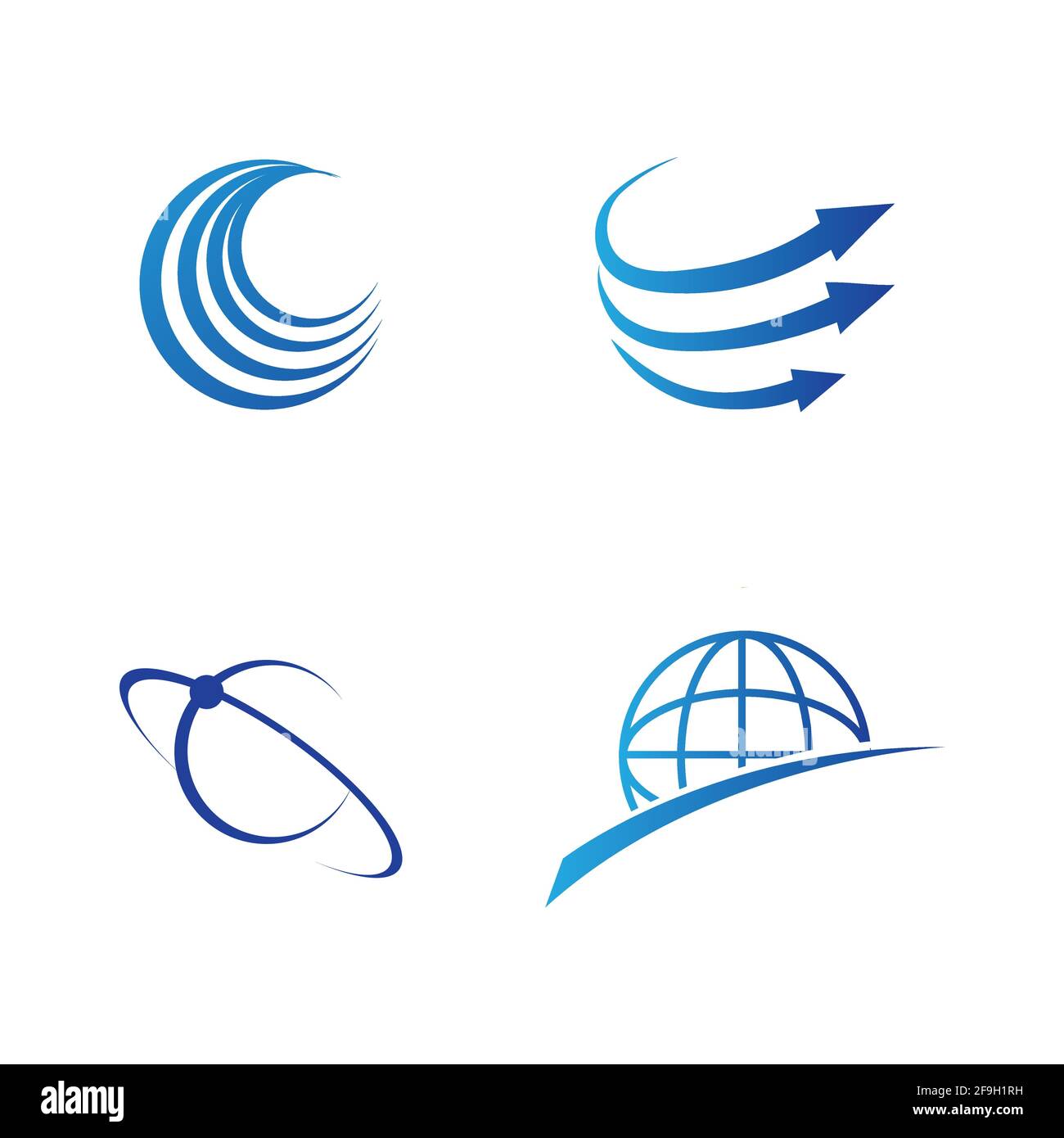 creative global vector logo set illustration design template Stock ...