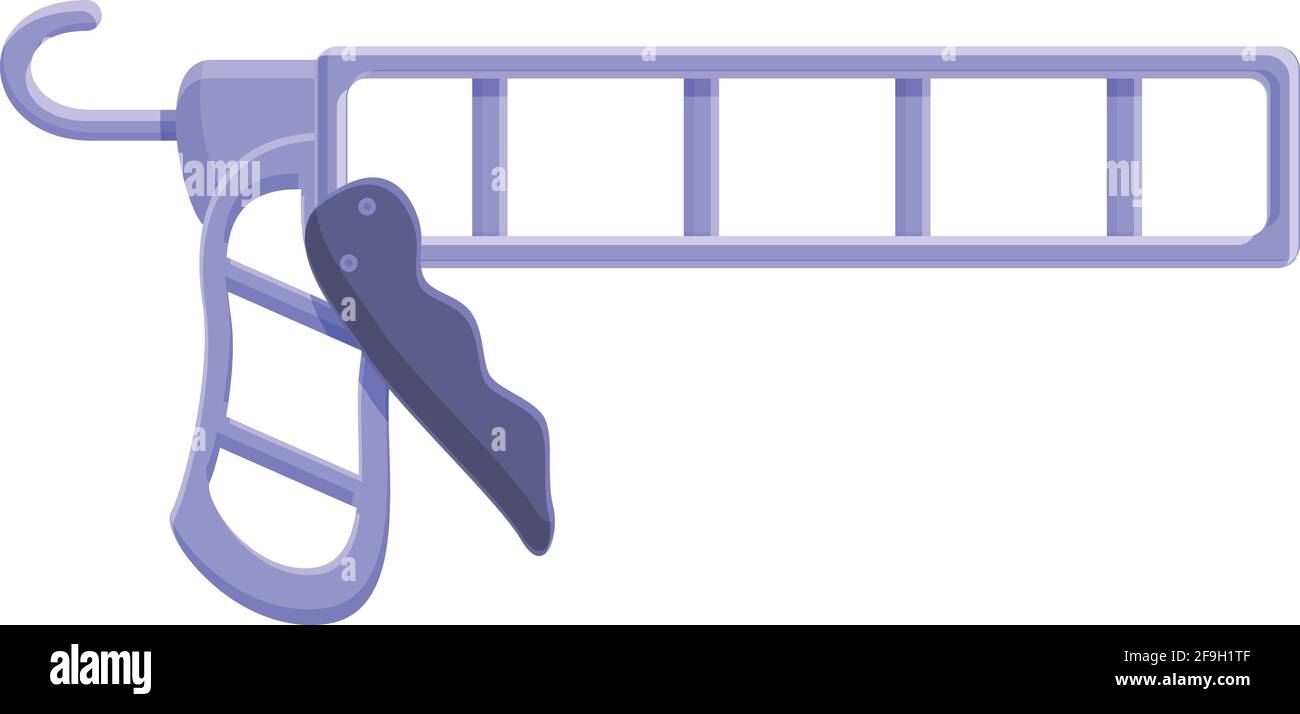 Metal silicone caulk gun icon. Cartoon of Metal silicone caulk gun ...