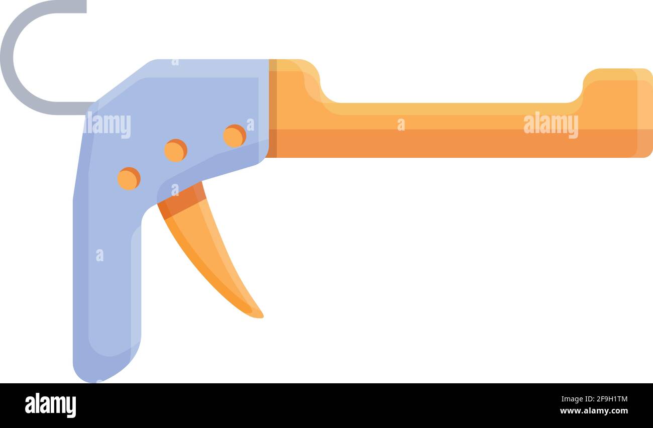 Carpenter silicone caulk gun icon. Cartoon of Carpenter silicone caulk ...