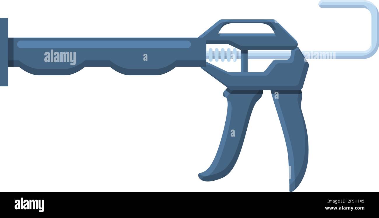 Waterproof silicone caulk gun icon. Cartoon of Waterproof silicone ...