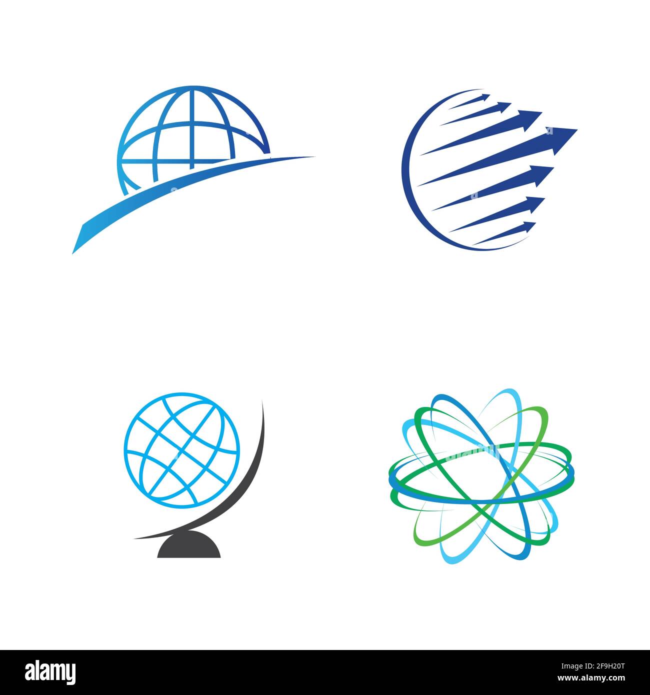 creative global vector logo set illustration design template Stock ...