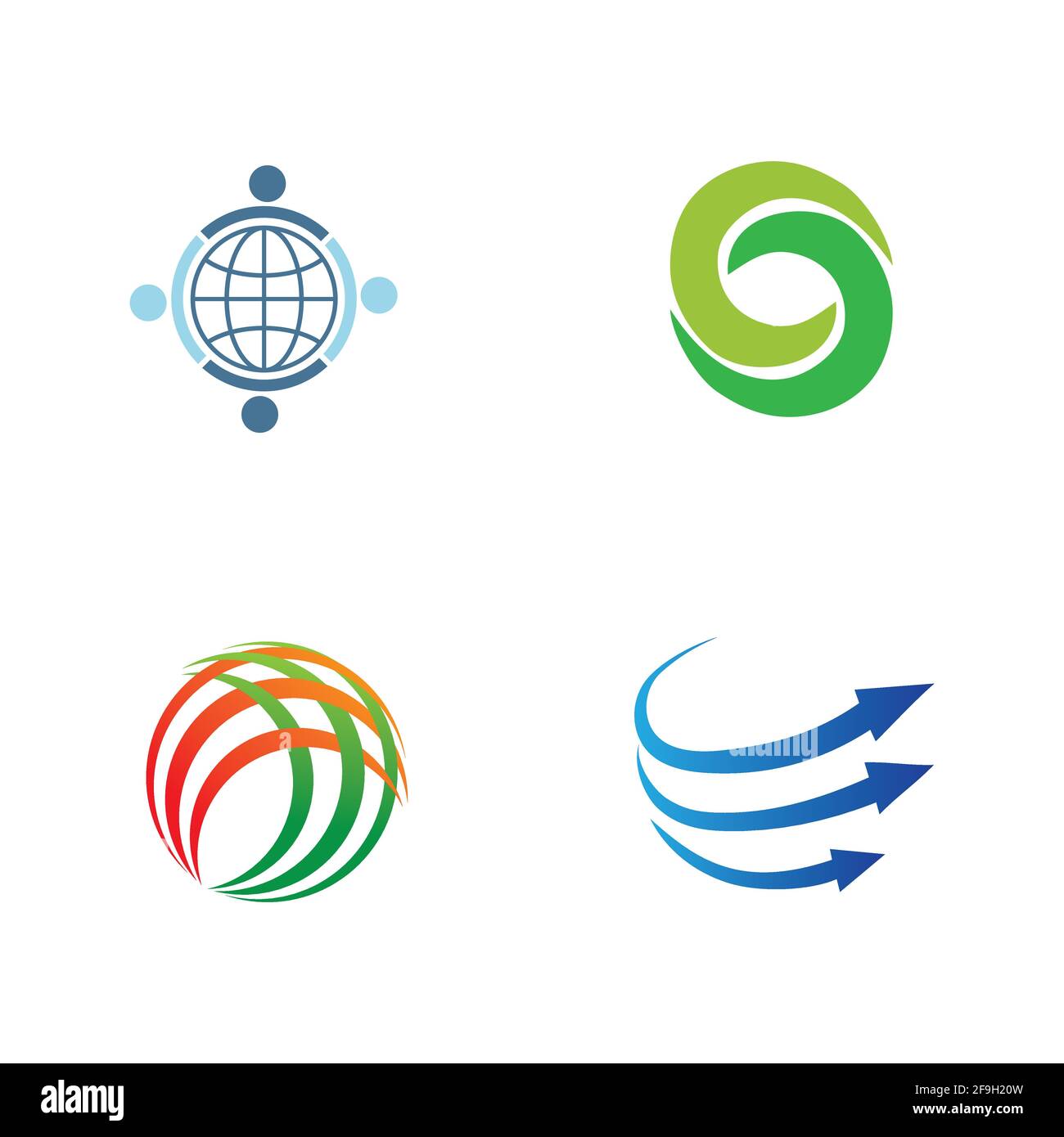 creative global vector logo set illustration design template Stock ...