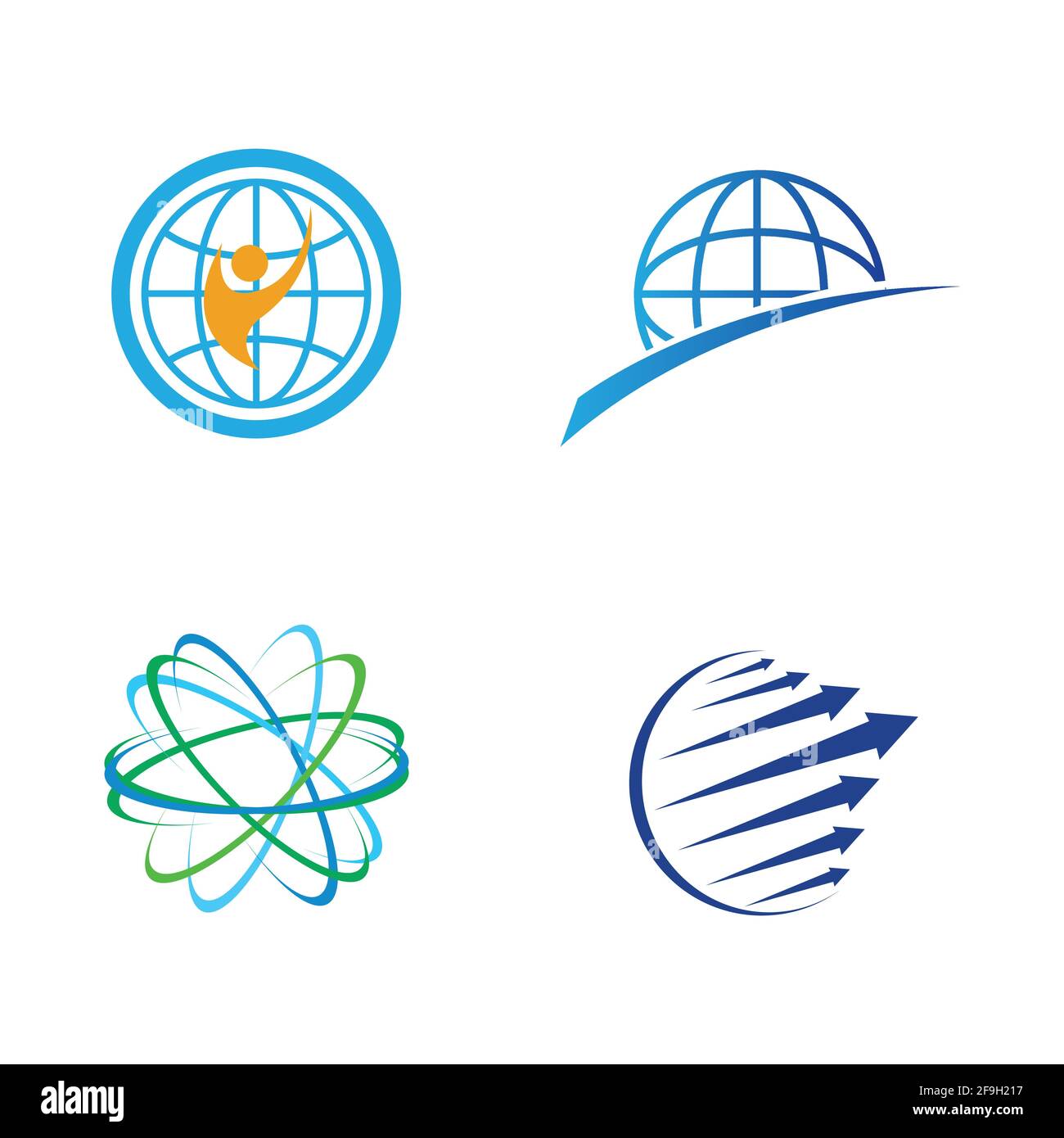 creative global vector logo set illustration design template Stock ...