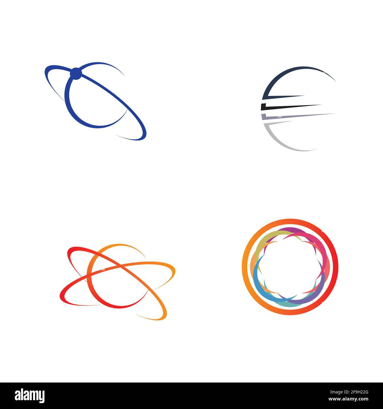 creative global vector logo set illustration design template Stock ...