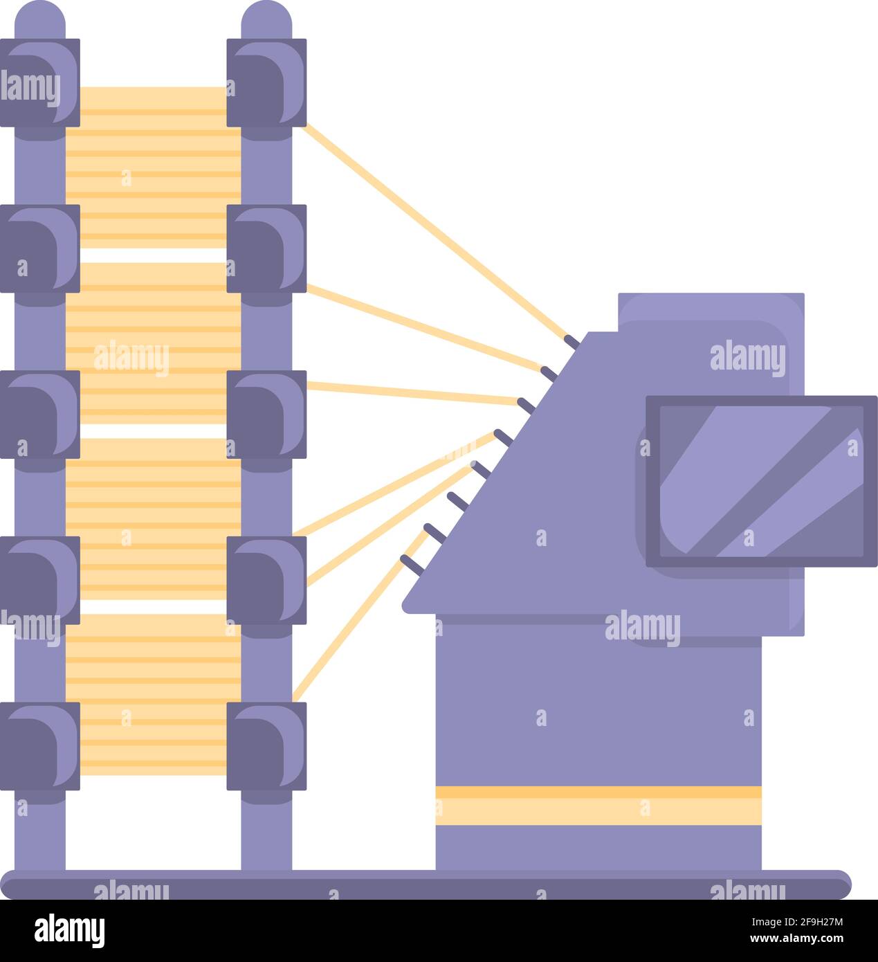 Thread production machine icon. Cartoon of Thread production machine ...
