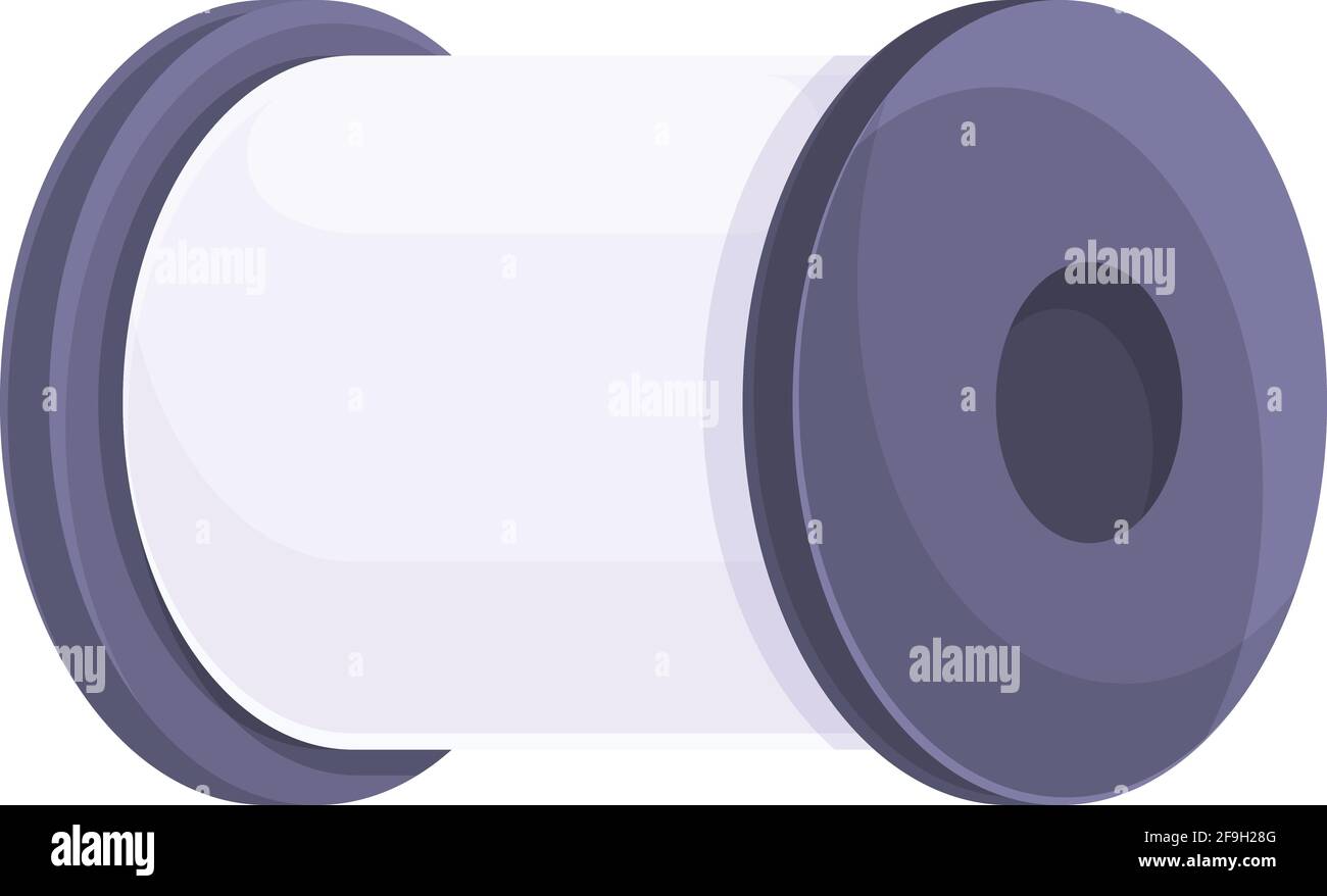 Thread production big bobine icon. Cartoon of Thread production big ...