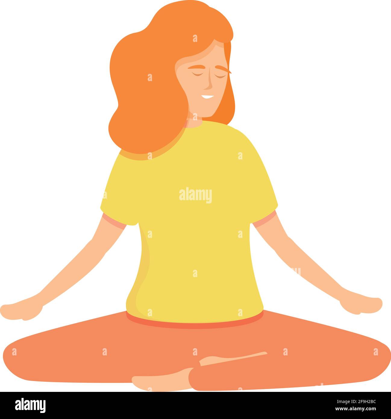 Woman spiritual practice icon. Cartoon of Woman spiritual practice ...