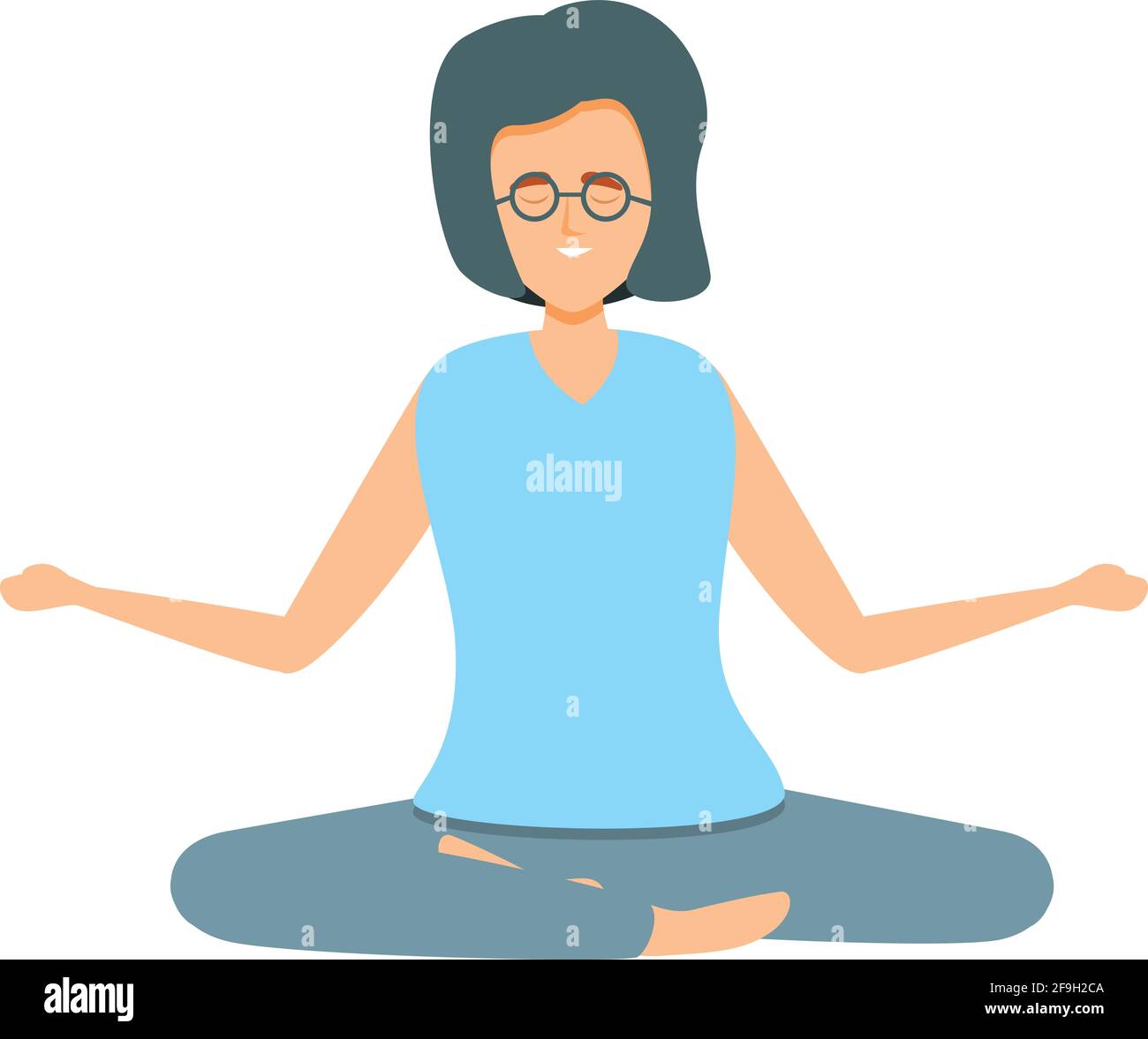 Mother meditation icon. Cartoon of Mother meditation vector icon for ...