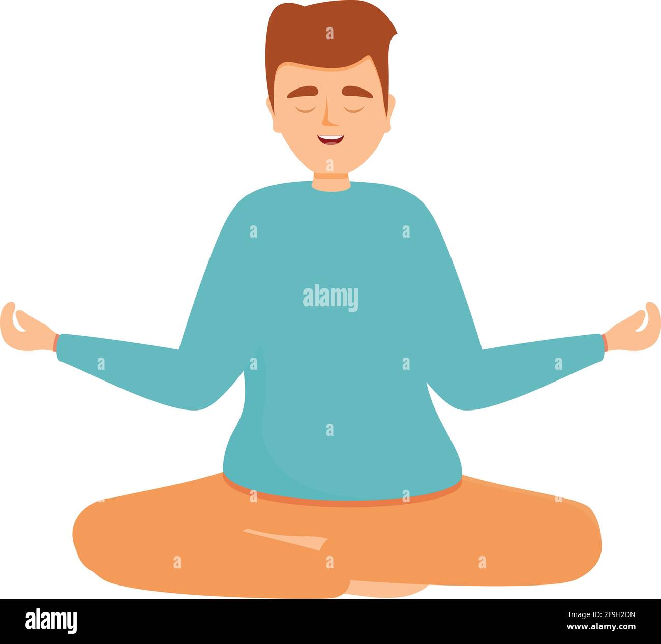 Concentrated meditation icon. Cartoon of Concentrated meditation vector ...