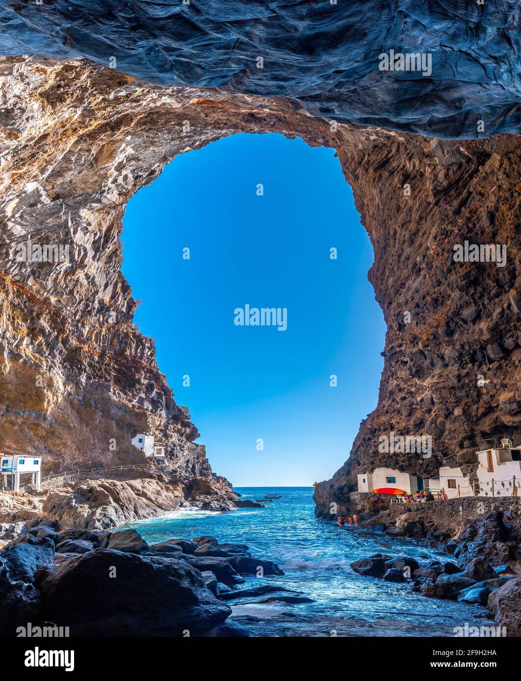 A cave of the town of Poris de Candelaria on the northwest coast of the ...