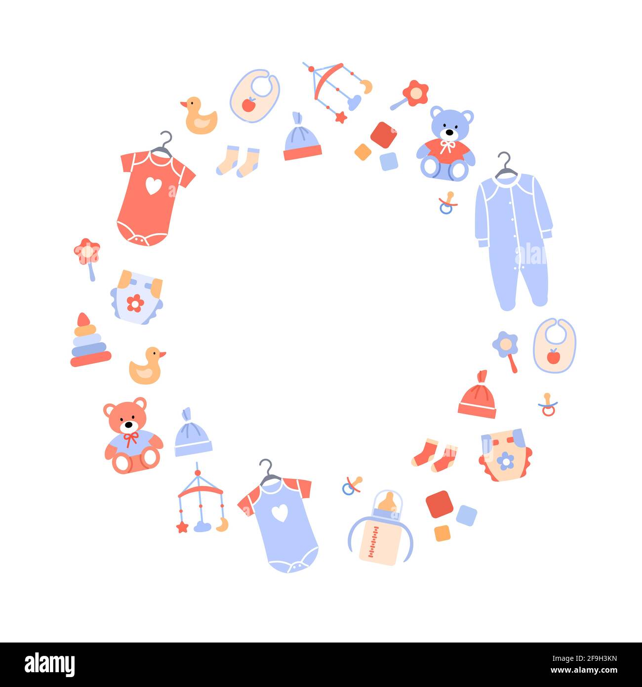 Round Shape Background Baby Card