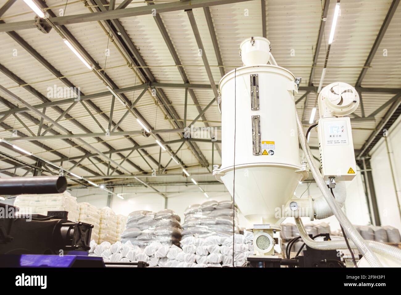 Industrial equipment in production on the background of the interiors ...