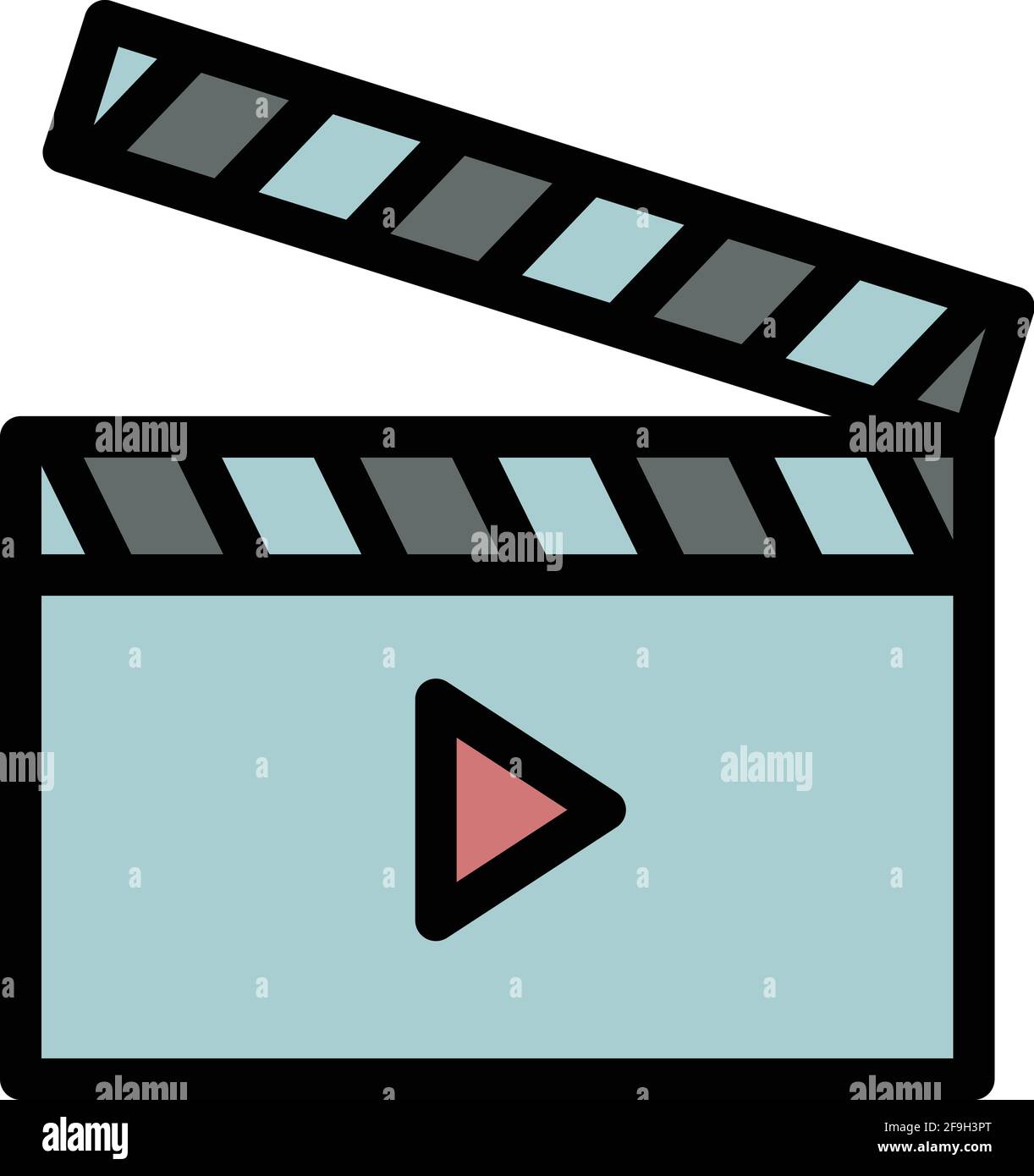 Movie clapper icon. Outline Movie clapper vector icon for web design ...