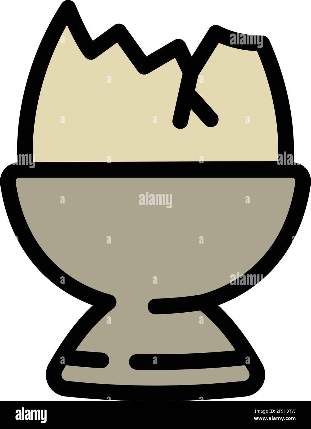 Morning eggshell icon. Outline Morning eggshell vector icon for web ...