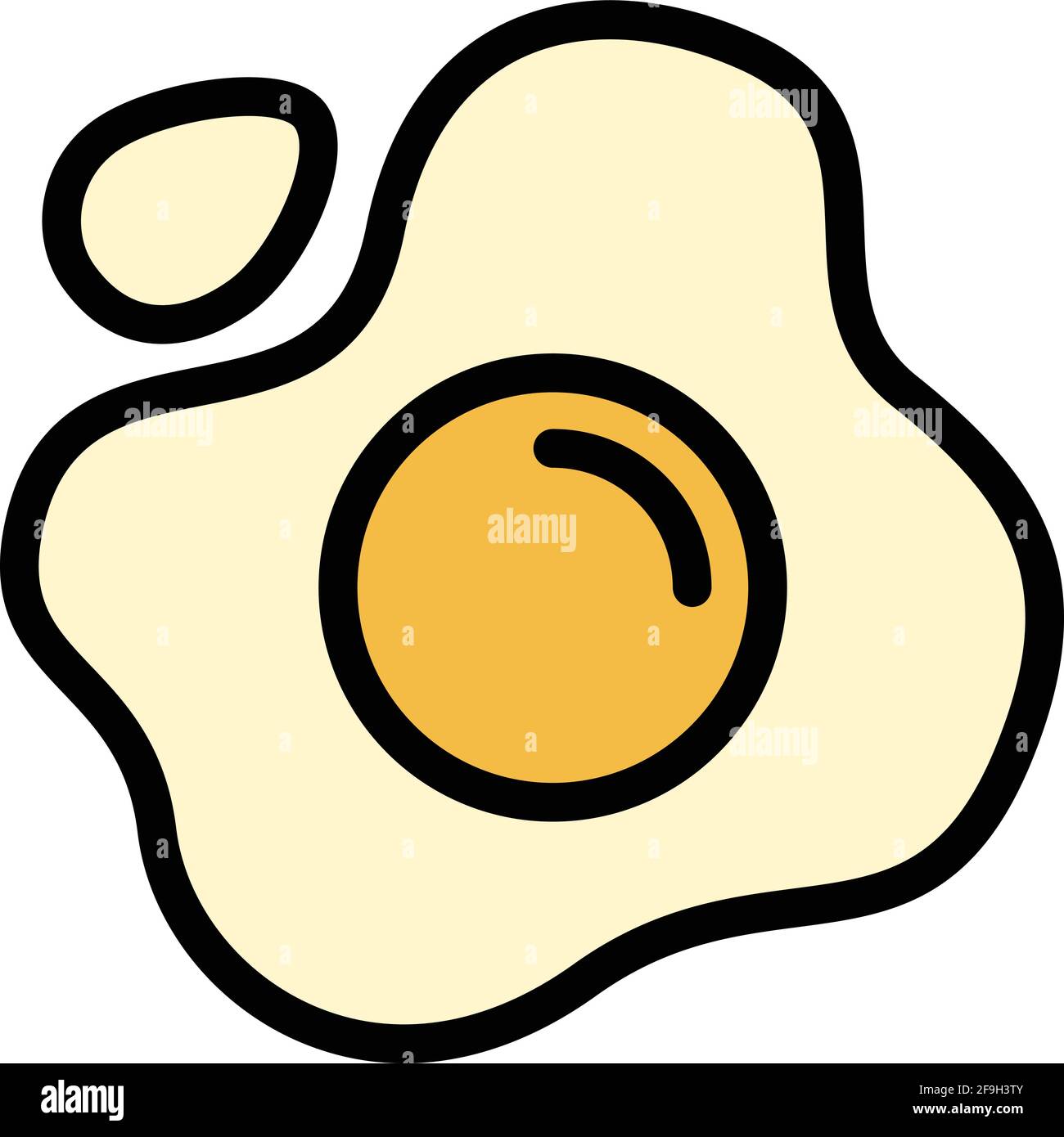 Fried egg icon. Outline Fried egg vector icon for web design isolated ...